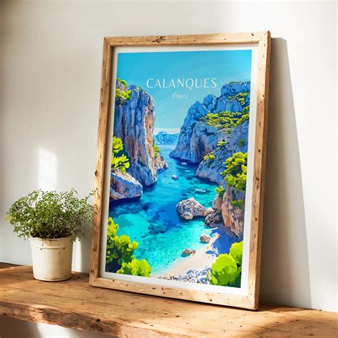 Calanques Travel Poster France Wall Art The Perfect T And A