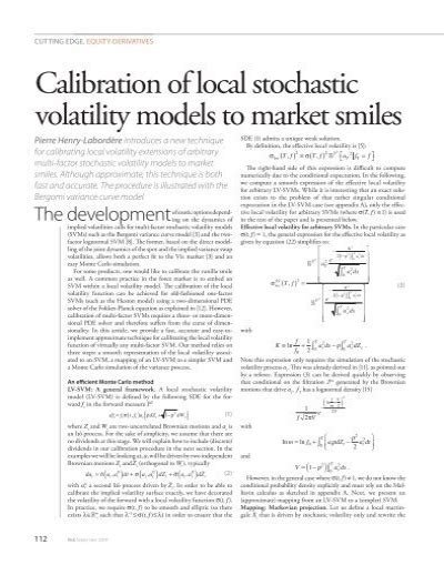 calibration of local stochastic volatility models to market smiles