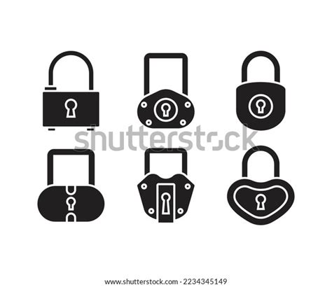 Lock Icons Set Vector Illustration Stock Vector Royalty Free 2234345149 Shutterstock