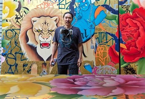Step Inside Gajin Fujitas Echo Park Studio Where The Artist Blends Edo Era Japanese Imagery