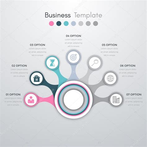 인포 그래픽 타임 7 옵션 스톡 벡터 ©amelisk 125223122