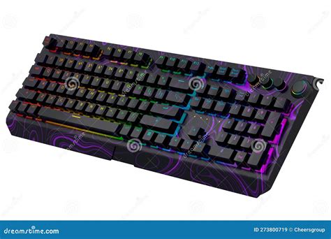 Realistic Computer Keyboard With Seamless Wavy Pattern Isolated On White Stock Illustration
