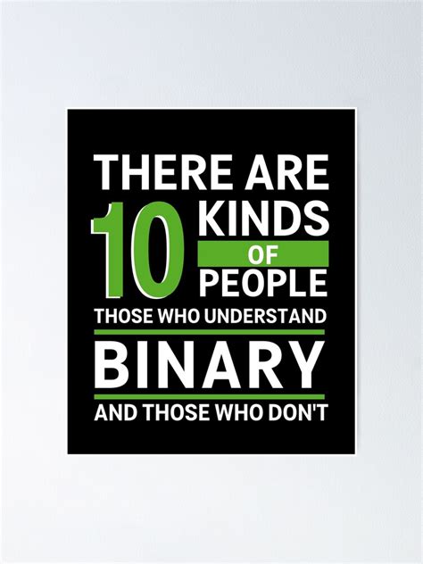 10 types of people binary coding poster for sale by mesyo redbubble