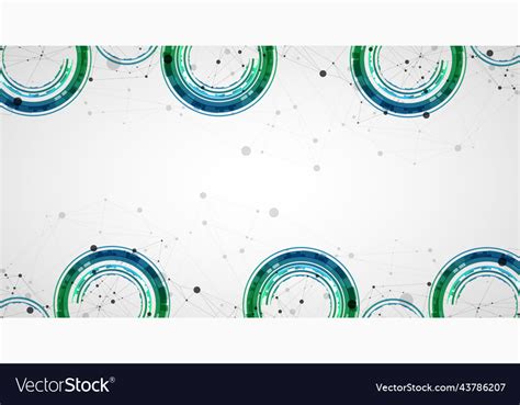 Technical Background With Plexus Effect And Wave Vector Image