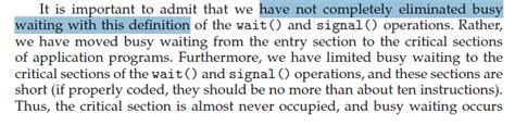 Operating System Concepts Busy Waiting Is Not Eliminated With Semaphore Stack Overflow