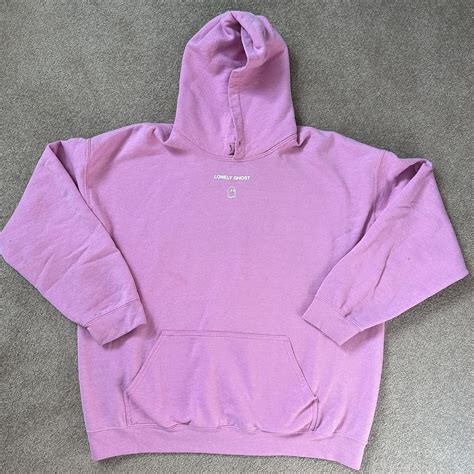 Bubblegum Pink Lonely Ghost Graphic Hoodie Text Me Depop