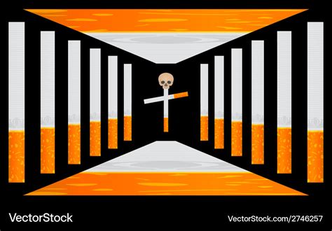 Cigarette Road Royalty Free Vector Image Vectorstock