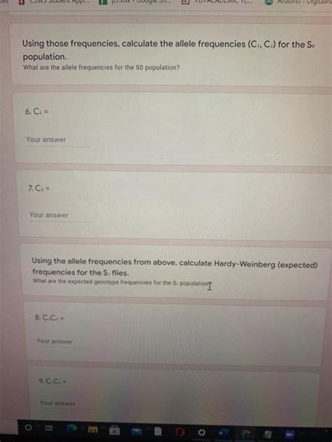 Solved Calculating Allele Frequencies From Genotype