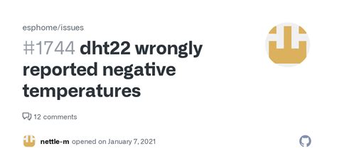 Dht22 Wrongly Reported Negative Temperatures · Issue 1744 · Esphome