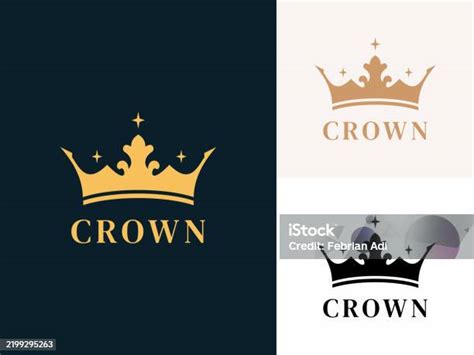 크라운 로고 디자인 벡터 템플릿입니다 빈티지 크라운 로고 로얄 킹 퀸 컨셉 심볼 로고 타입 컨셉 아이콘 개념에 대한 스톡 벡터