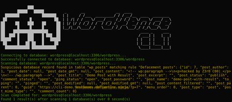 Wordpress Database Scanning For Malware Released In Wordfence Cli 501