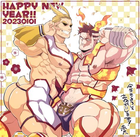 Rule 34 All Might Bara Endeavor My Hero Academia Enji Todoroki Gay