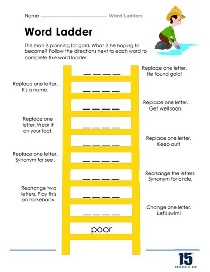Word Ladders Worksheets 15