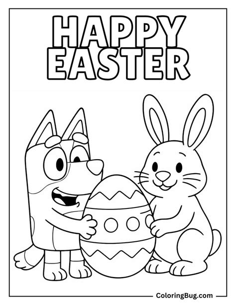 20 Bluey Easter Coloring Pages Free Printable Pdfs