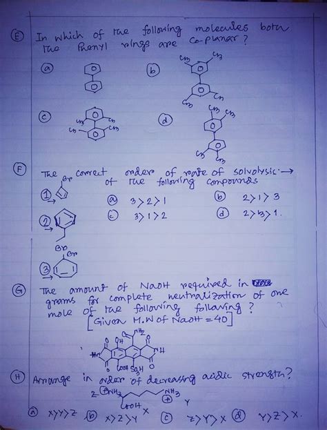 Basic Of Organic Chemistry Practice Problem 1 Iit Jam