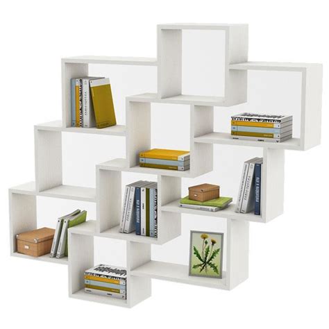 Полиця навісна на стіну Mebelproff Kub 17 книжкова полиця декоративна полку в кімнату будинок