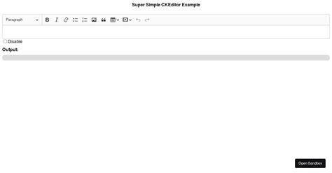 ckeditor ckeditor5 react examples codesandbox
