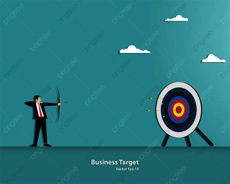 Aiming Target Vector Art Png Businessman Aiming Target With Bow And
