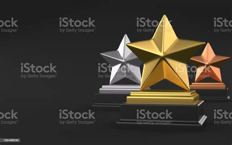 세 명의 우승자가 검은 색 배경에 고립 된 세 개의 우승자 별 트로피 상을 수상했습니다 3d 그림 3d 렌더링 1에 대한 스톡 사진 및 기타 이미지 Istock