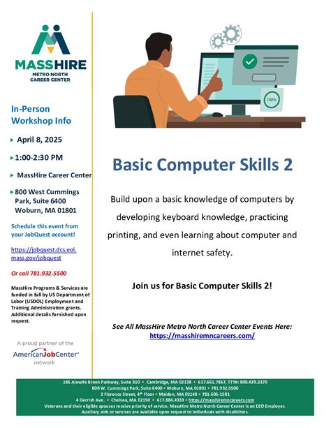 Basic Computer Skills 2 Masshire Metro North Career Center