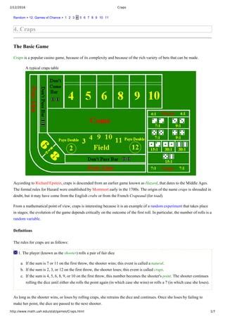 Craps PDF