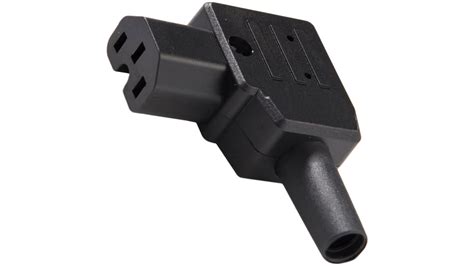 Rs Pro C15 Left Angle Cable Mount Iec Connector Socket 10a 250 V Rs