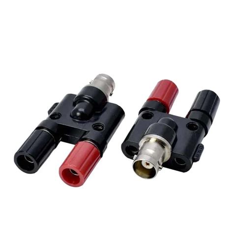 Bnc Female Plug To Double Female Banana Binding Post Adapter