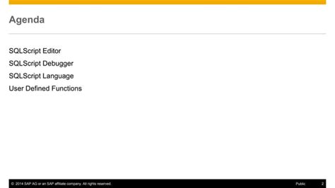 Sap Hana Sps08 Sqlscript Ppt