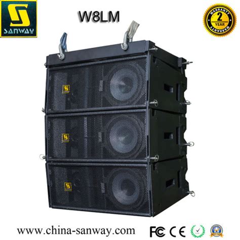 china w8lm powered touring 8 inch mini three way line array speaker