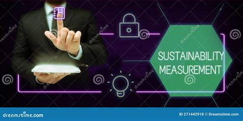 Sign Displaying Sustainability Measurement Conceptual Photo Tool Used