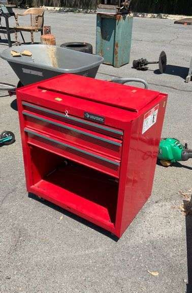 Husky Tool Cabinet Rolling Cabinet Type Three Drawers Over Cubby