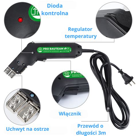 Pro Bauteam Zestaw Nóż Termiczny Styrocutter 190w Do Cięcia Styropianu