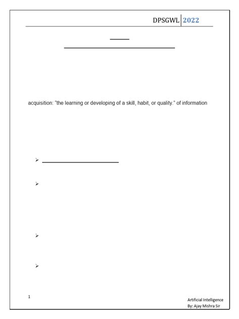 Ix Unit 1 Qanda Introduction Of Ai Pdf Artificial Intelligence