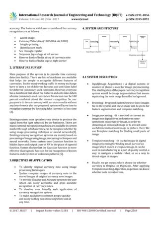 Currency Recognition System Using Image Processing PDF Stocks And Bonds Personal Investing