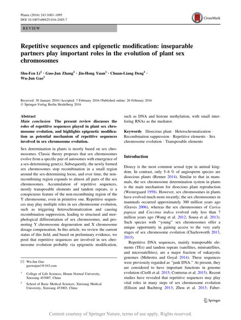 Repetitive Sequences And Epigenetic Modification Inseparable Partners