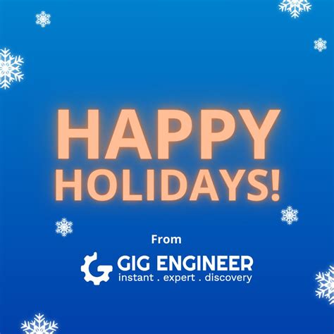 Gig Engineer On Linkedin Gigengineer Happyholidays