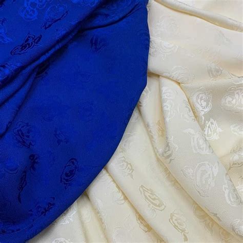 Tessuto Cady Seta Broccato Rose 50 Cm