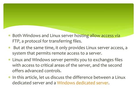 Ppt Windows Dedicated Server Vs Linux Dedicated Server Powerpoint Presentation Id10035016