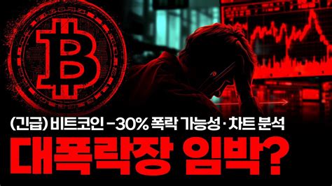 긴급 비트코인 알트코인 폭락 경보 앞으로 엄청난 게 터질 겁니다 Youtube