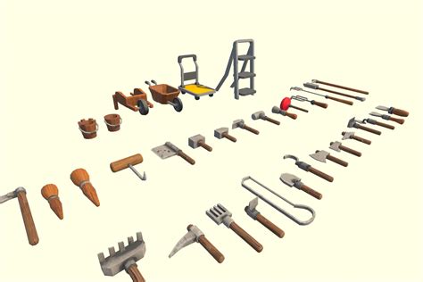 Stylized Low Poly General Tools Bundle 3d Tools Unity Asset Store
