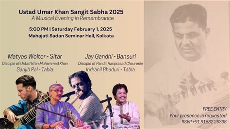Ustad Umar Khan Sangeet Sabha 2025 Mahajati Sadan Kolkata 1 February