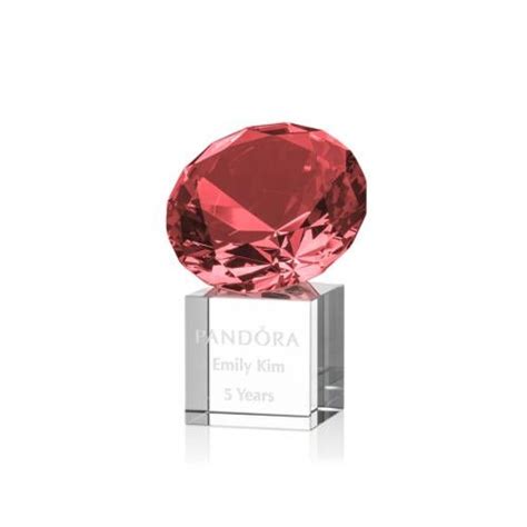 Diamond On Cube Ruby Crystal Trophy Tfy Opt2451 R