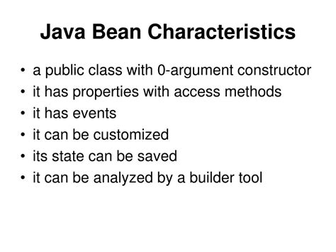 Ppt Java Bean Definition Powerpoint Presentation Free Download Id3577298