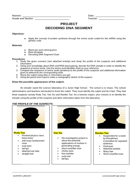 Project Decoding Dna Segmentby Pair Pdf Dna Dna Sequencing Project Decoding Dna Segmentby Pair Pdf Dna Dna Sequencing