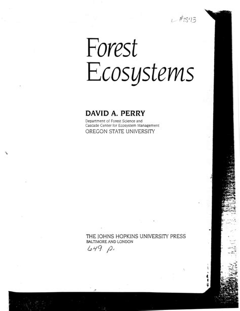 PDF Forest Ecosystems