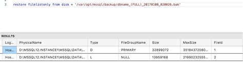 Sql Server Restoring Windows Database Backup File On A Linux Server