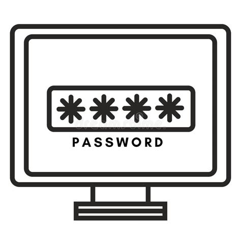 Password Computer Icon Stock Illustration Illustration Of Drawing