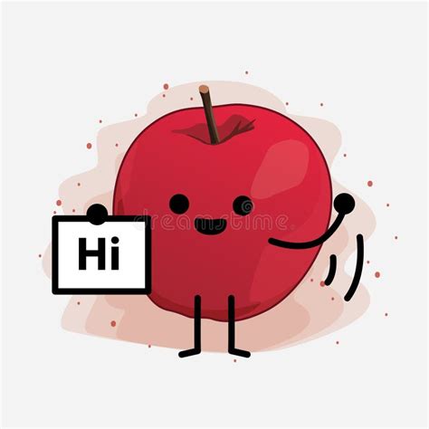 Cute Apple Vector Character Illustration Stock Vector Illustration Of Happy Cheerful 207790162