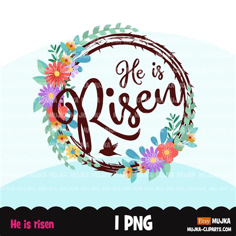 He Is Risen Easter Clip Art 5833897 Clipart Library