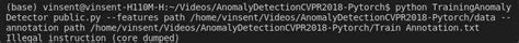 core dumped error · issue 94 · ekosman anomalydetectioncvpr2018